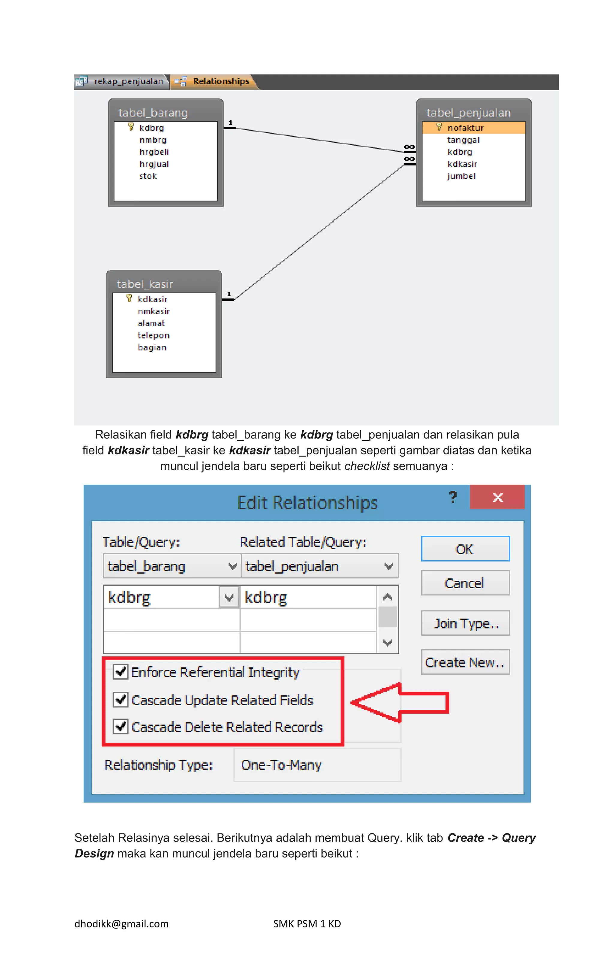 Tutorial membuat database menggunakan ms access | DOC