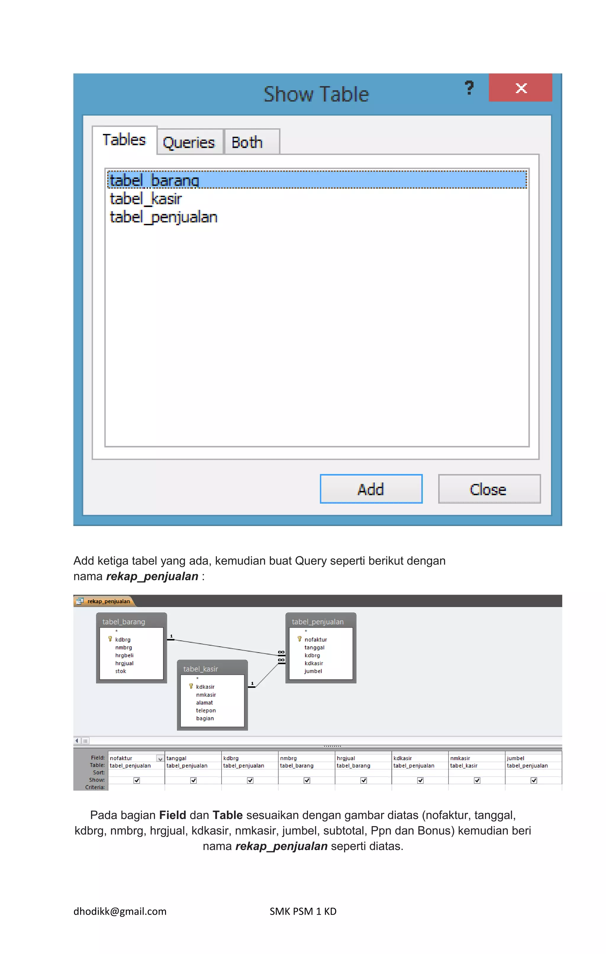 Tutorial membuat database menggunakan ms access | DOC