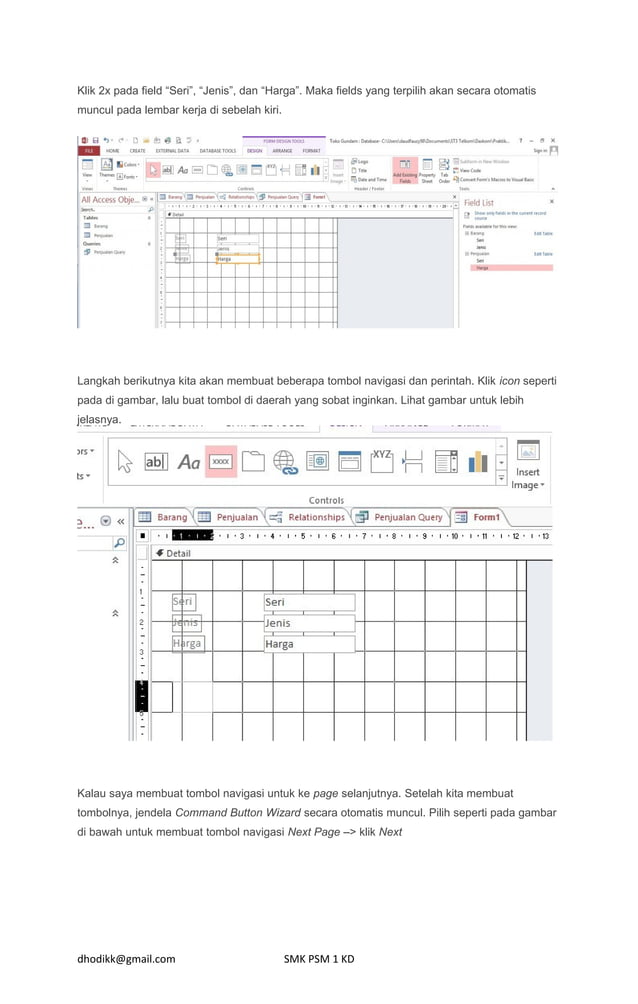 Tutorial membuat database menggunakan ms access | DOC
