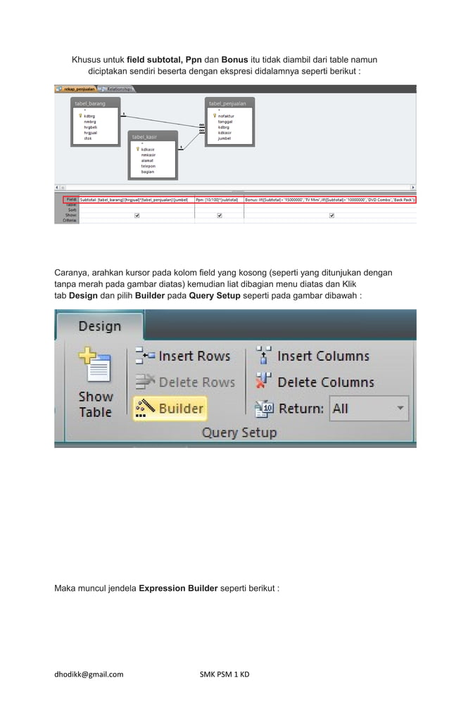 Tutorial membuat database menggunakan ms access | DOC