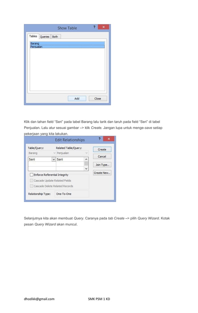 Tutorial membuat database menggunakan ms access | DOC