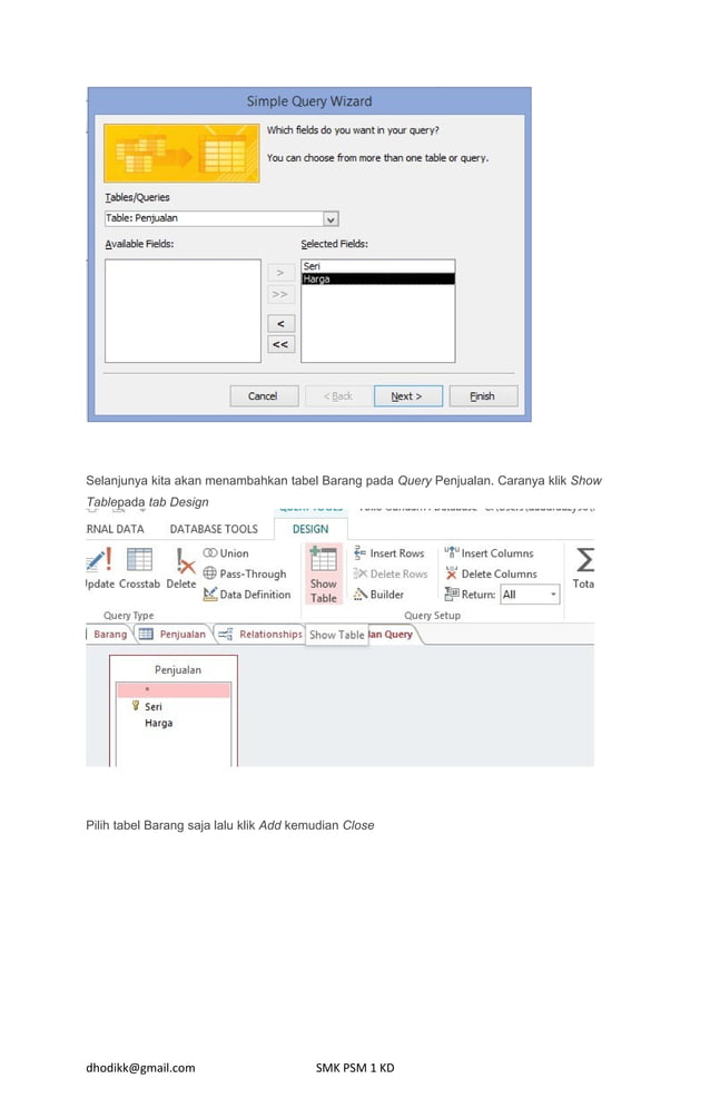 Tutorial membuat database menggunakan ms access | DOC