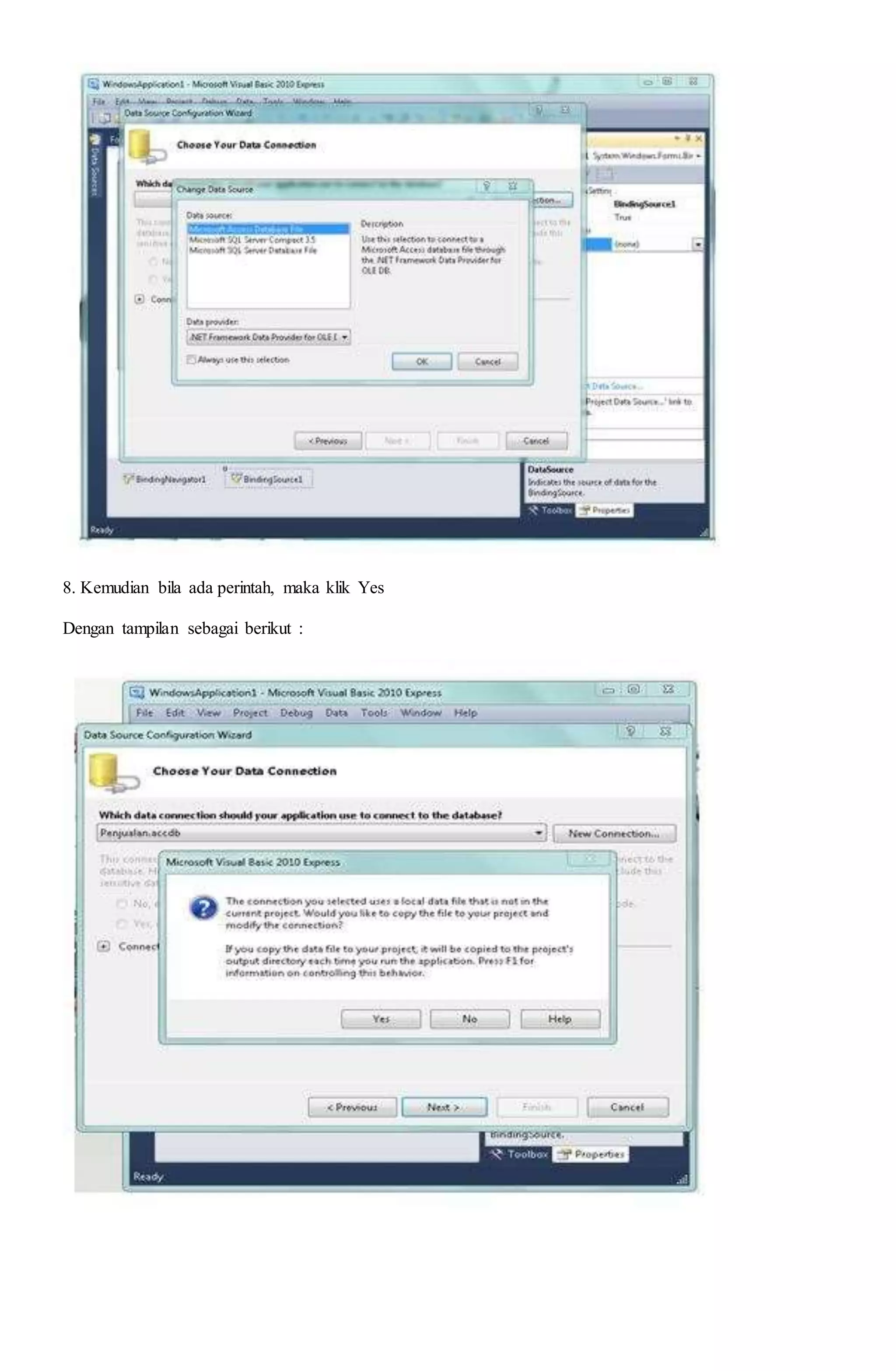 Tutorial membuat database menggunakan vb | DOCX
