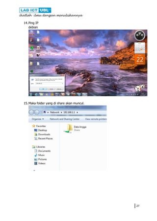 Tutorial membuat data center dengan samba di linux debian | PDF