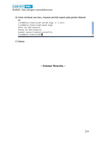 Tutorial membuat data center dengan samba di linux debian | PDF