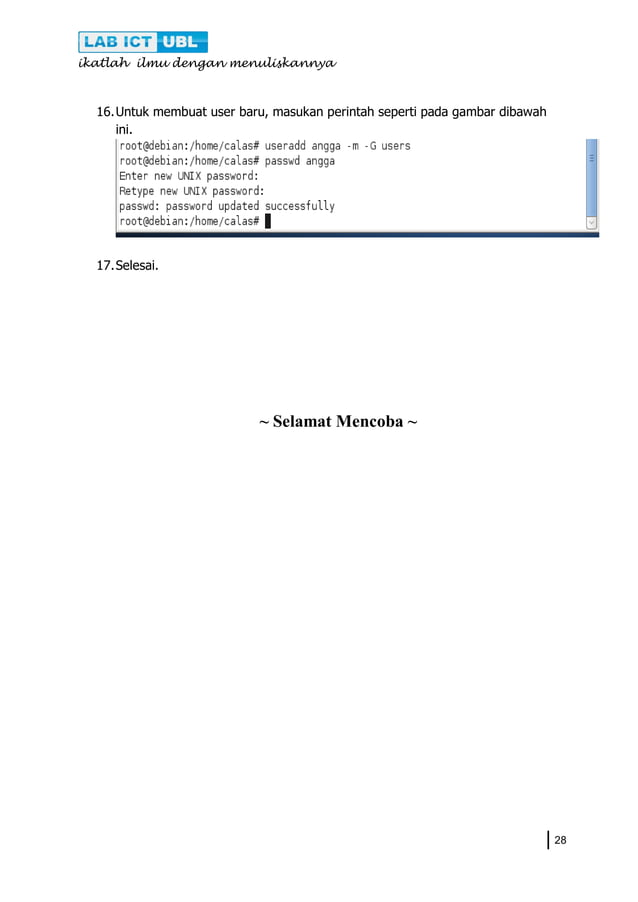 Tutorial membuat data center dengan samba di linux debian | PDF