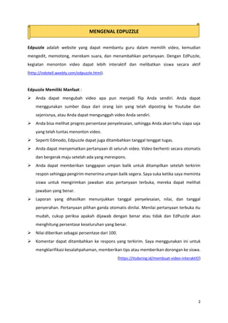 Tutorial Membuat Edpuzzle | PDF
