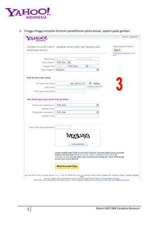 Tutorial membuat email yahoo | PDF