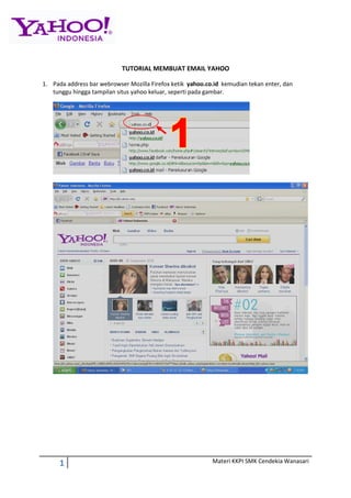 Tutorial membuat email yahoo | PDF