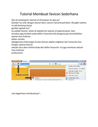 Tutorial membuat favicon | PDF