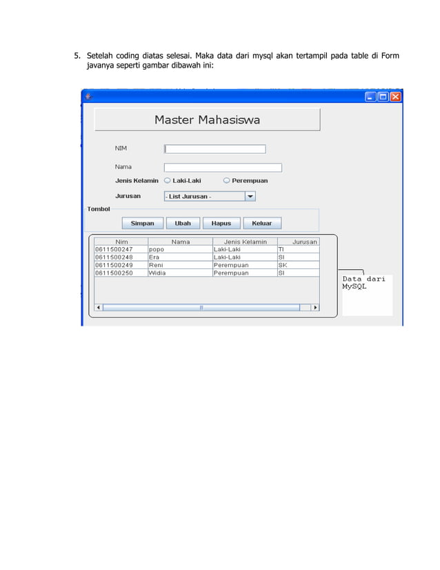 Tutorial membuat form dalam netbeans versi2 | PDF