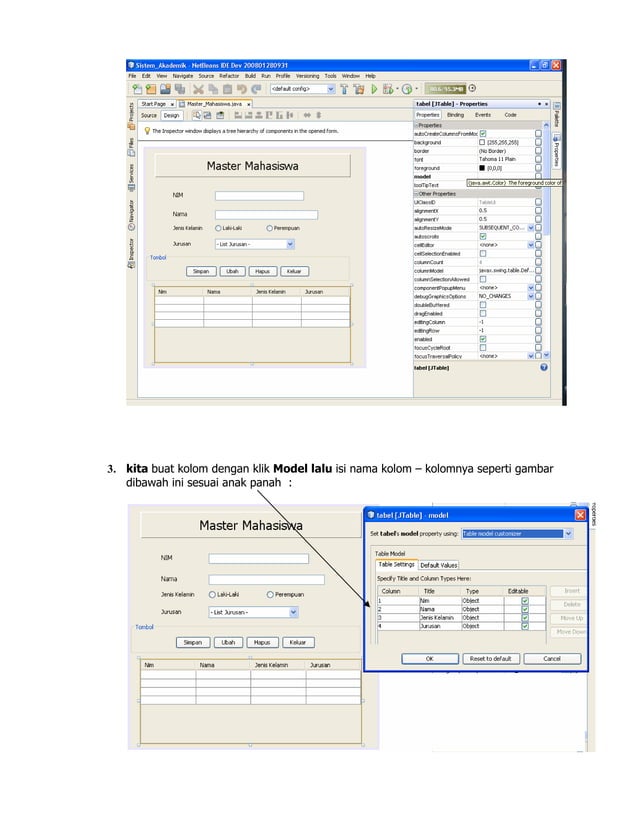 Tutorial membuat form dalam netbeans versi2 | PDF