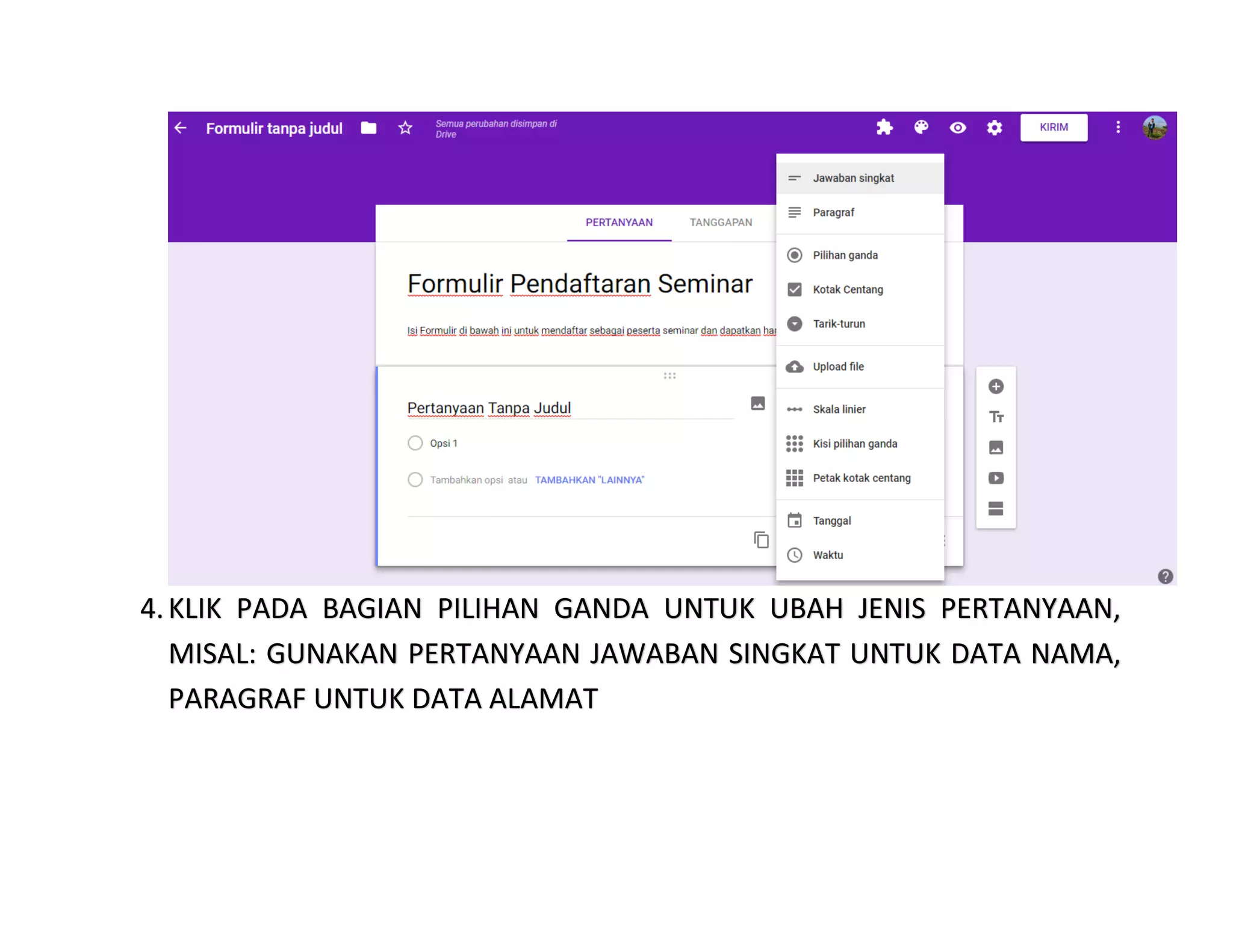 Tutorial membuat google form terbaru | PDF