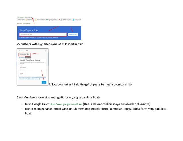 Tutorial membuat google form terbaru | PDF