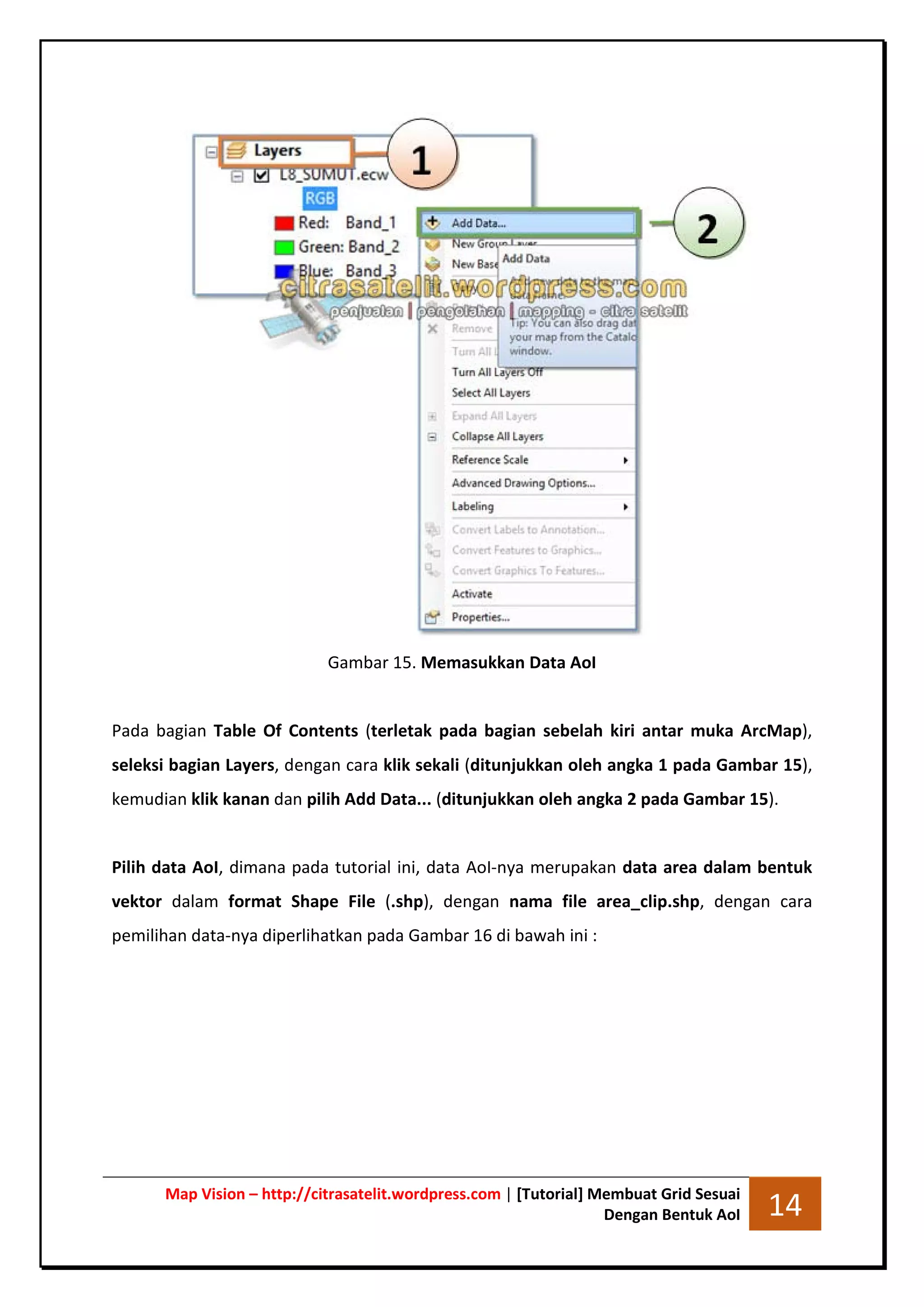 [Tutorial] membuat grid sesuai dengan bentuk area of interest | PDF