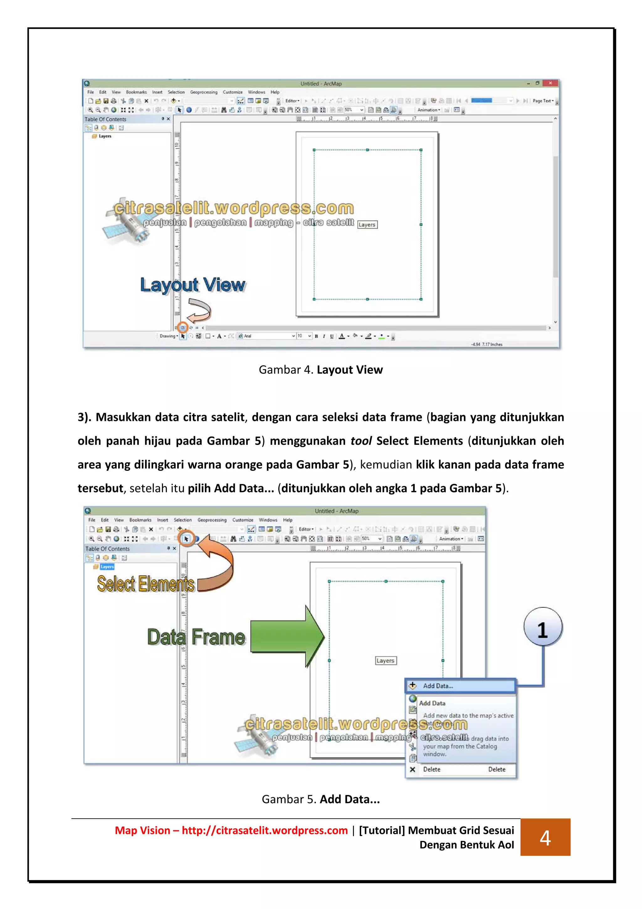 [Tutorial] membuat grid sesuai dengan bentuk area of interest | PDF