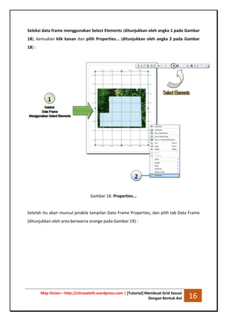 [Tutorial] membuat grid sesuai dengan bentuk area of interest | PDF