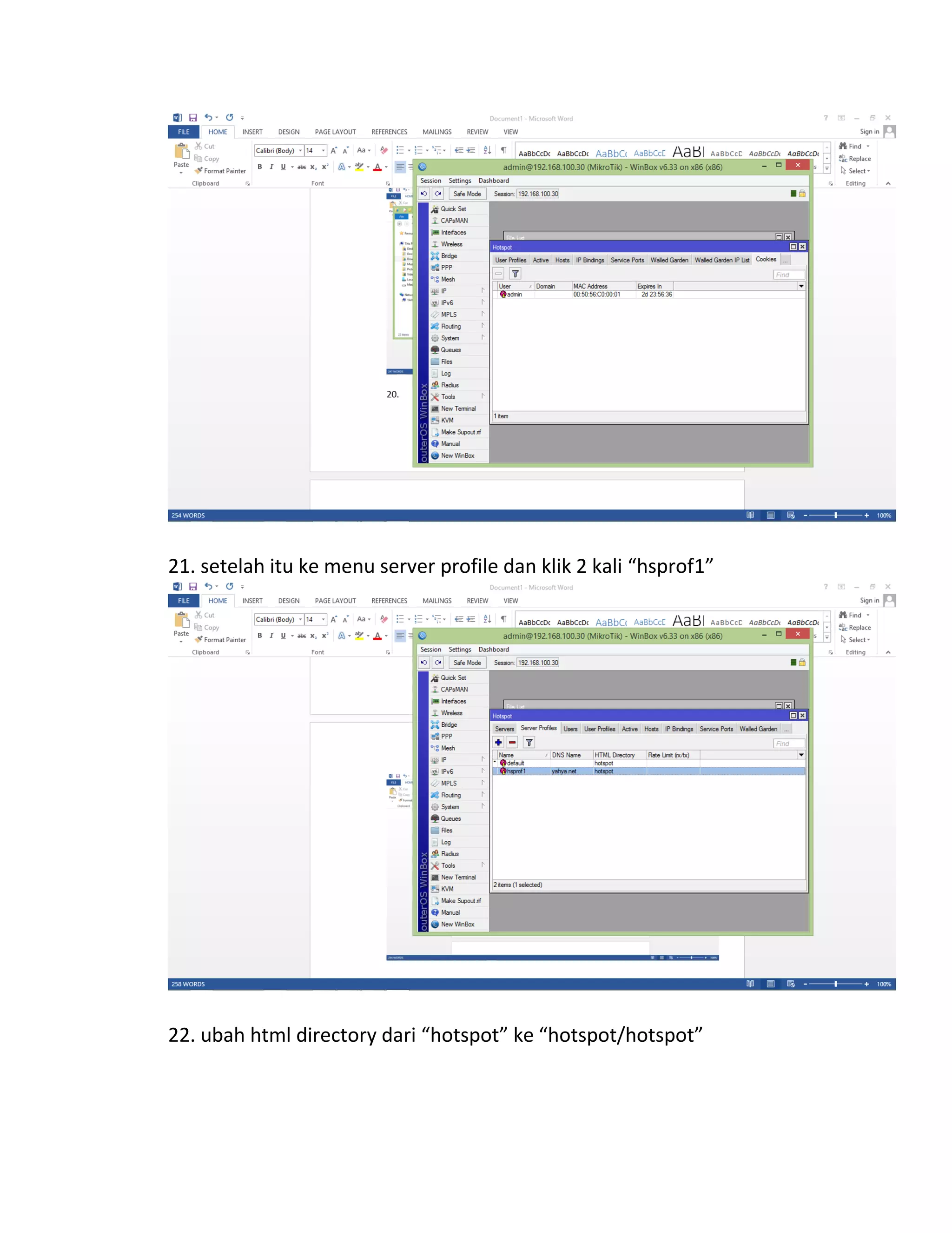 Tutorial membuat hotspot di mikrotik | PDF