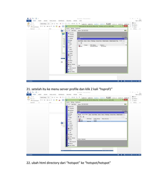 Tutorial membuat hotspot di mikrotik | PDF