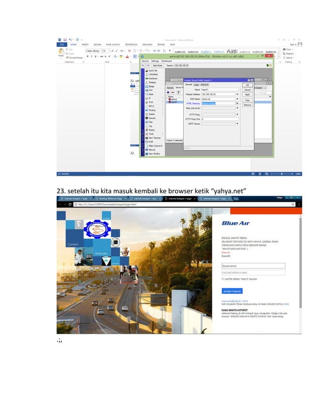 Tutorial membuat hotspot di mikrotik | PDF