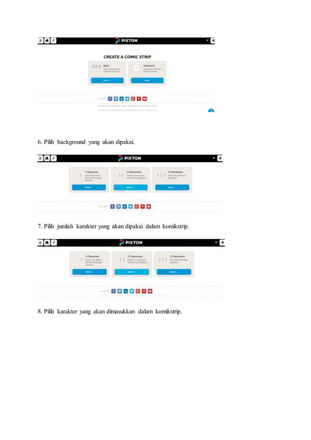Tutorial membuat komik strip pixton | DOCX