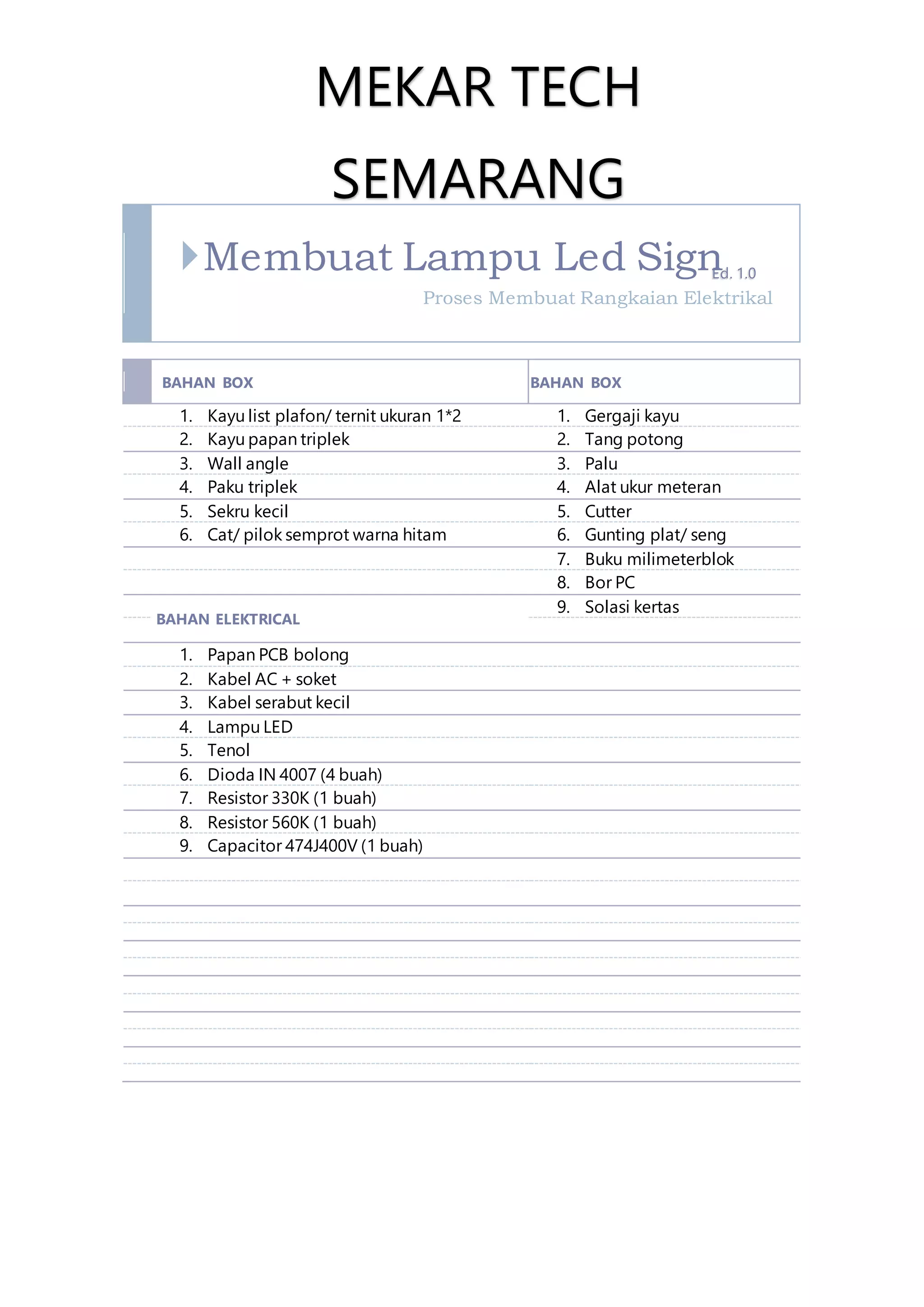 Tutorial Cara Membuat Papan Nama Tulisan Lampu Led Sign by Mekar Tech ...