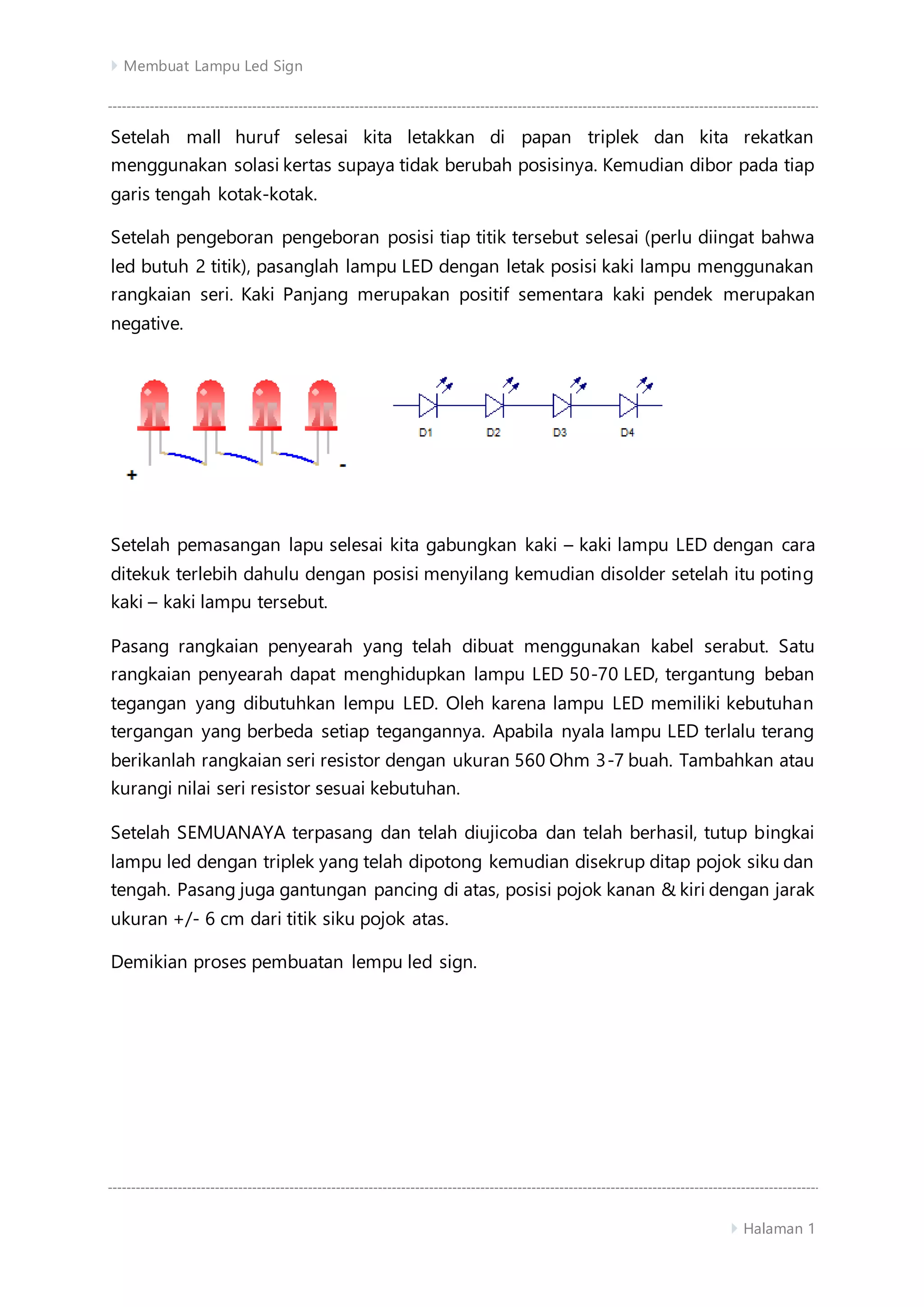 Tutorial Cara Membuat Papan Nama Tulisan Lampu Led Sign by Mekar Tech Semarang | PDF