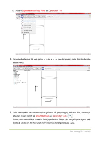 Tutorial membuat luas dan volume tabung menggunakan geogebra | PDF