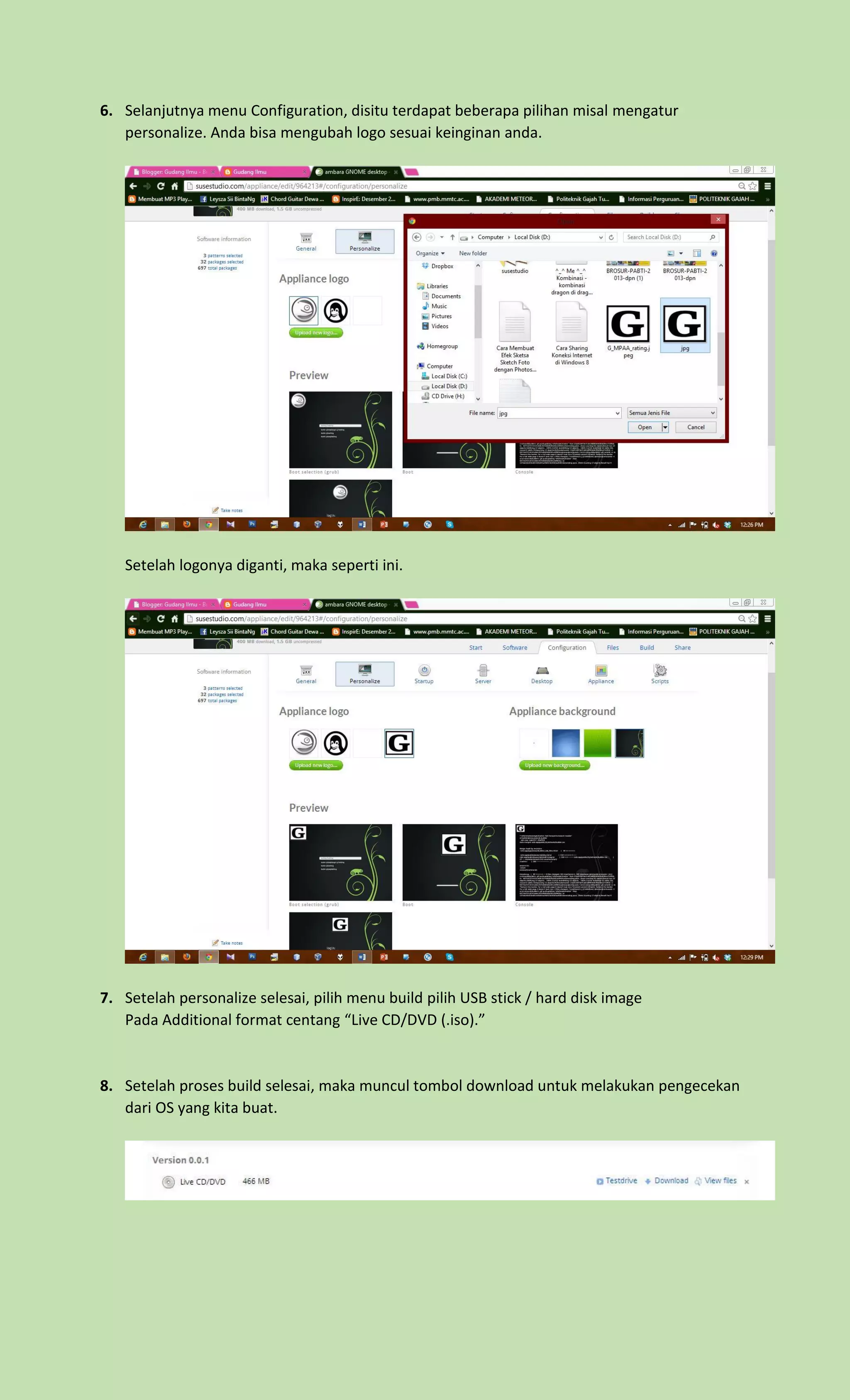 Tutorial membuat os dengan suse studio | PDF