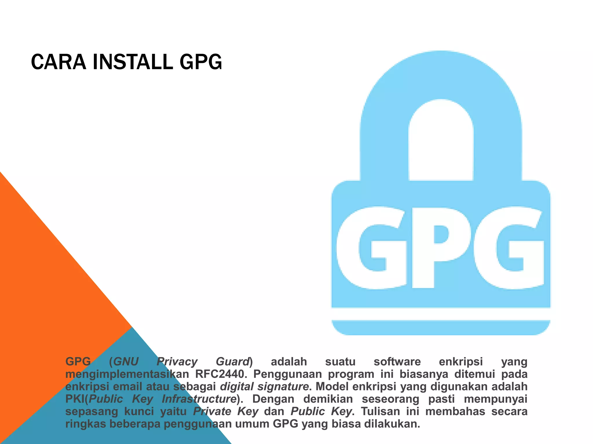Tutorial membuat pki menggunakan thunderbird | PPTX