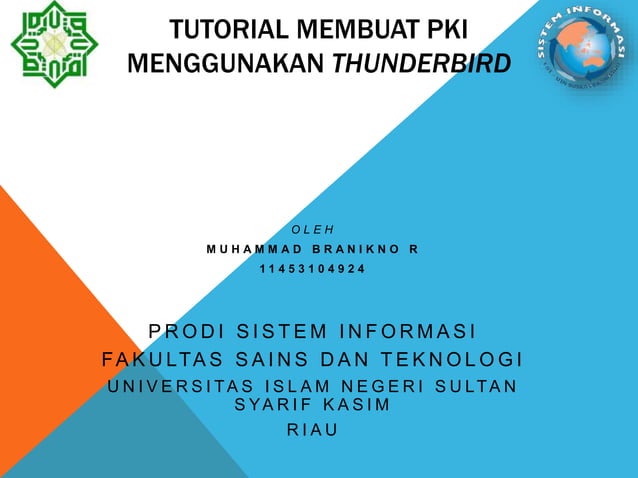 Tutorial membuat pki menggunakan thunderbird | PPTX