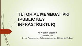 Tutorial membuat pki (public key infrastruktur) | PPT