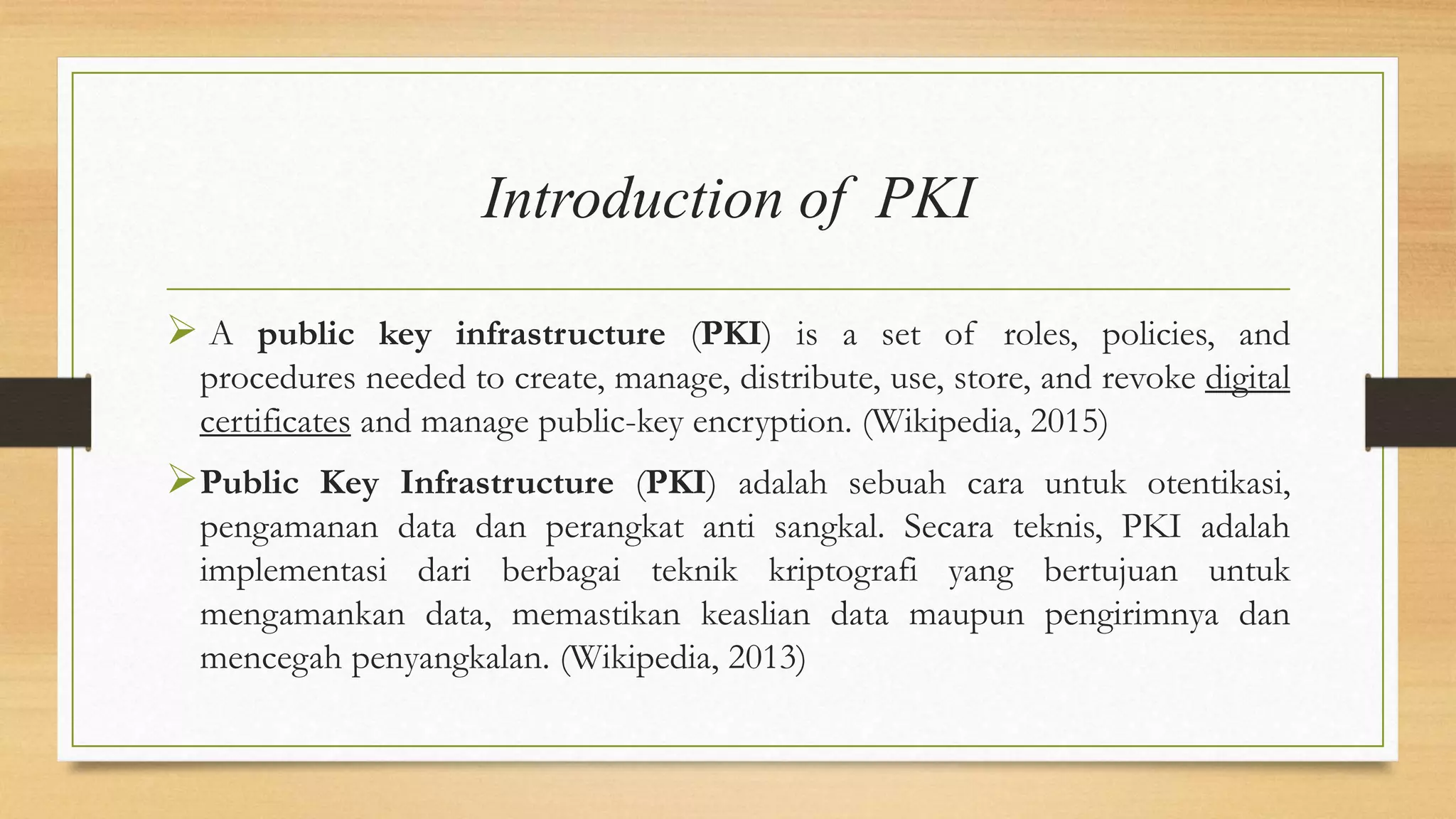 Tutorial membuat Public Key Infrastructure | PPTX