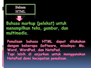Tutorial membuat web dengan html | PPSX