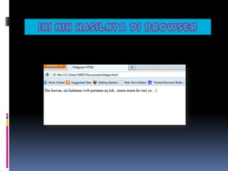 Tutorial membuat web dengan html | PPSX