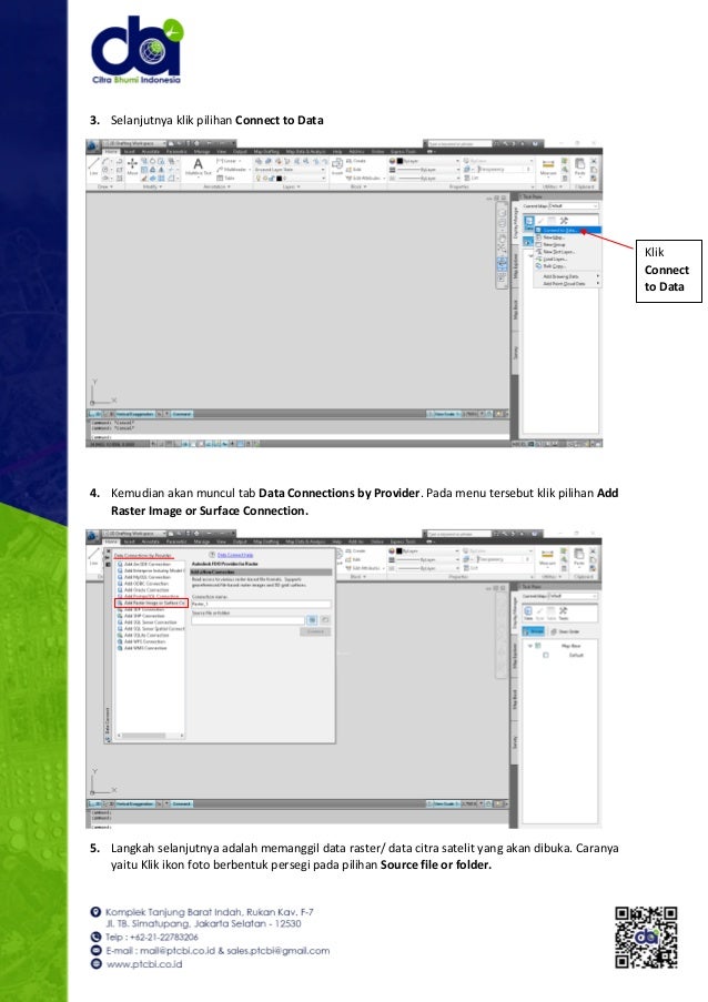 Tutorial membuka data raster pada software autocad | PDF