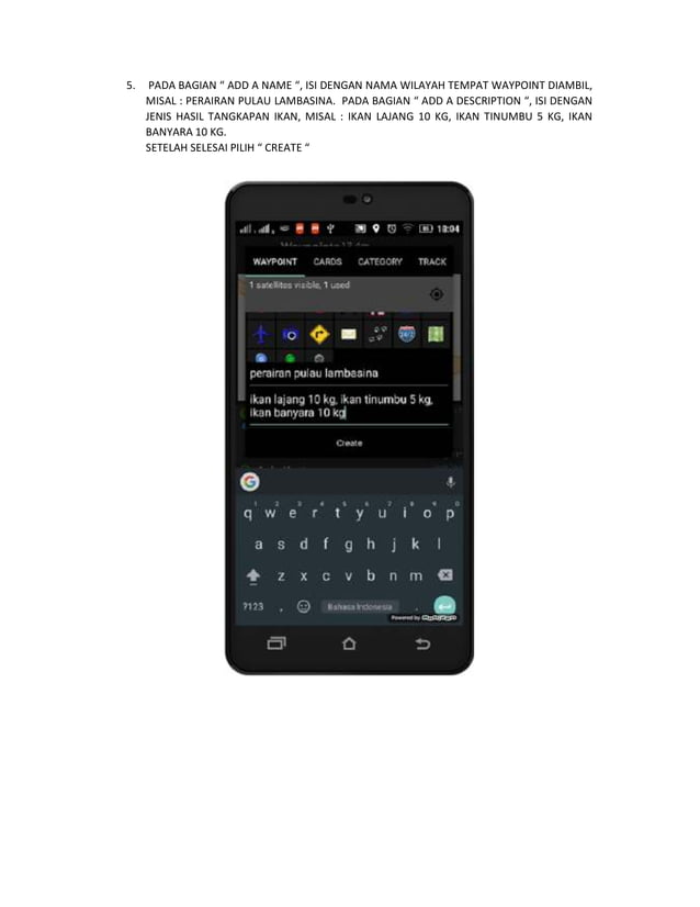 Tutorial mengambil waypoint dengan gps essentials | PDF