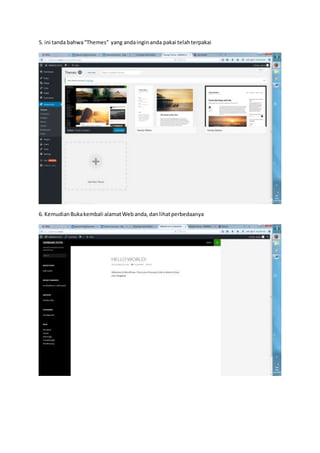 Tutorial menganti tema dari web hostinger | DOCX