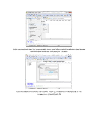 Tutorial menggunakan maria db | PDF
