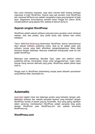 Tutorial Menggunakan WordPress MUDAH!!! | PDF