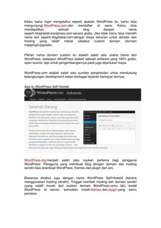Tutorial Menggunakan WordPress MUDAH!!! | PDF