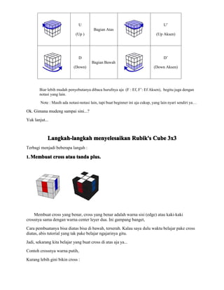 Tutorial rubik's cube 3x3 | PDF