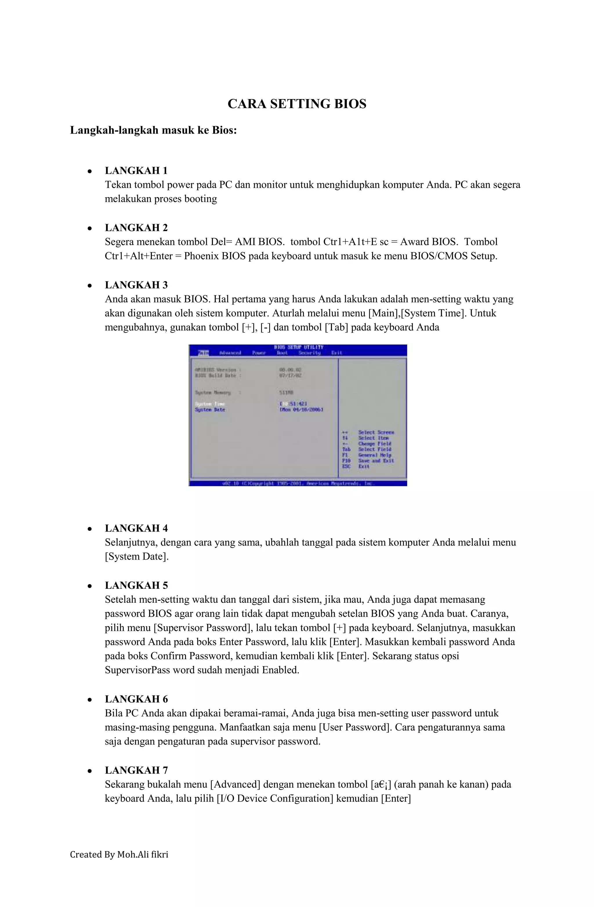 Tutorial merakit pc | DOCX