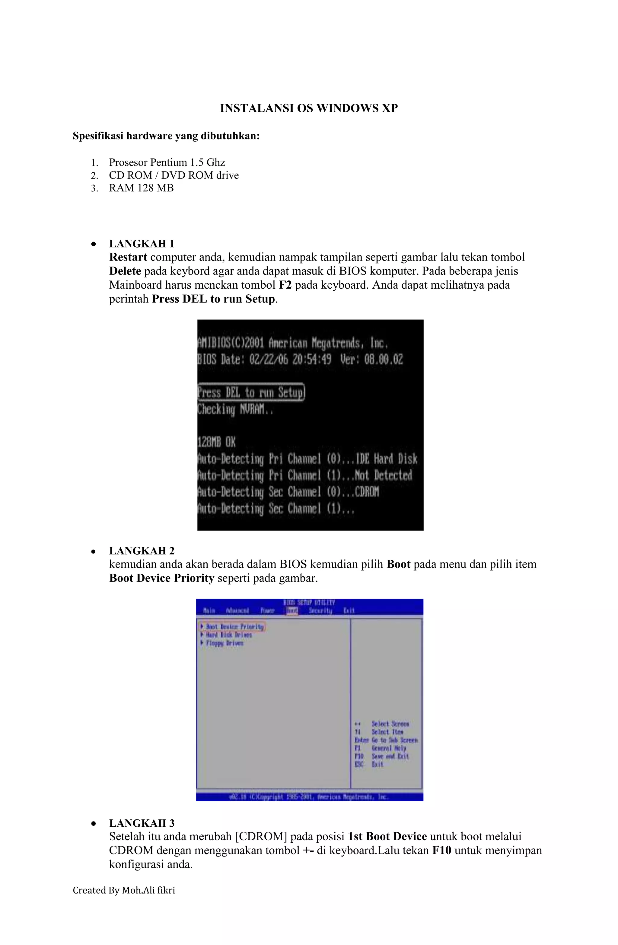Tutorial merakit pc | DOCX