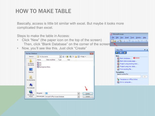 Tutorial microsoft access 2003 | PPTX | Databases | Computer Software and Applications