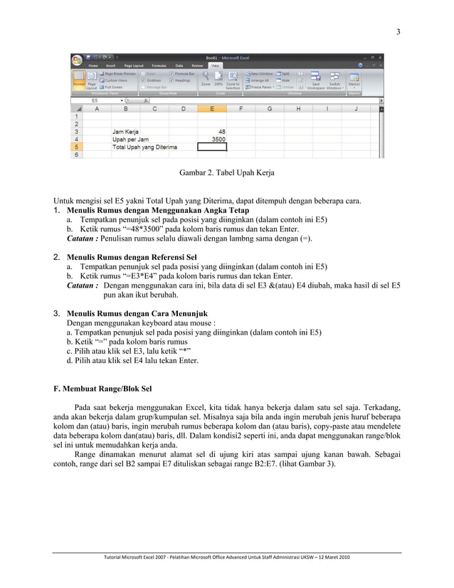 Tutorial microsoft excel_2007 | PDF