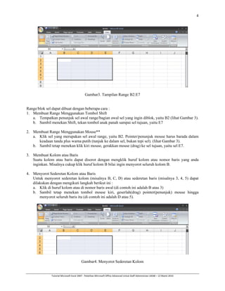 Tutorial microsoft excel_2007 | PDF