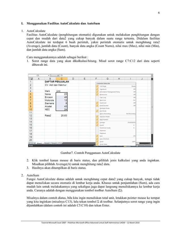 Tutorial microsoft excel_2007 | PDF