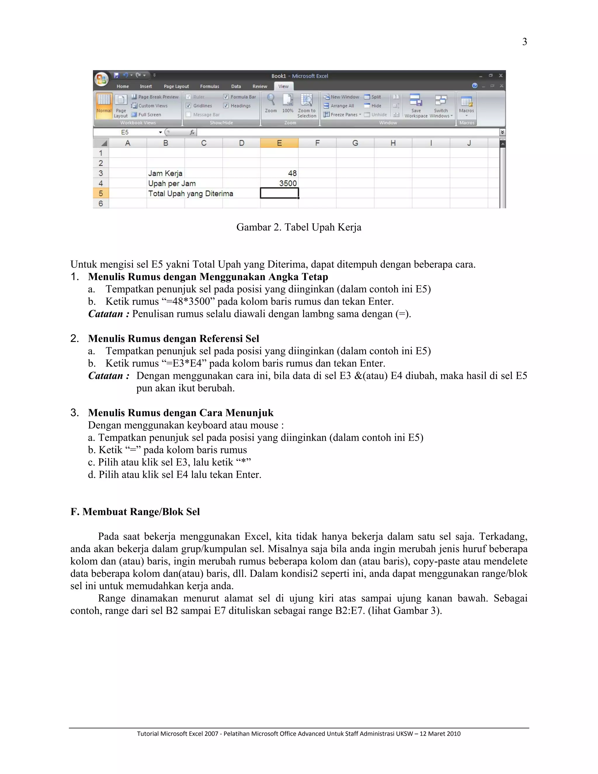 Tutorial microsoft excel_2007 | PDF