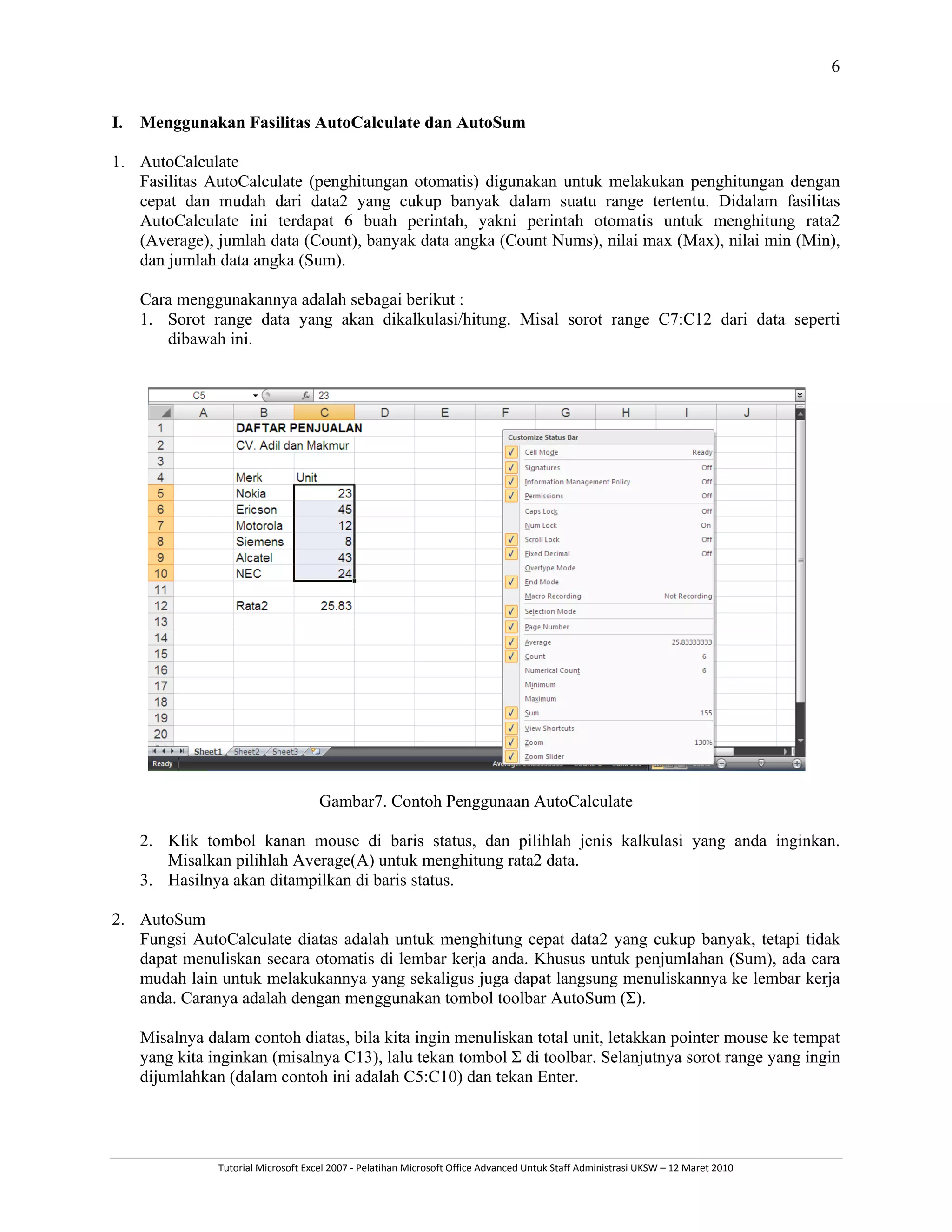 Tutorial microsoft excel_2007 | PDF